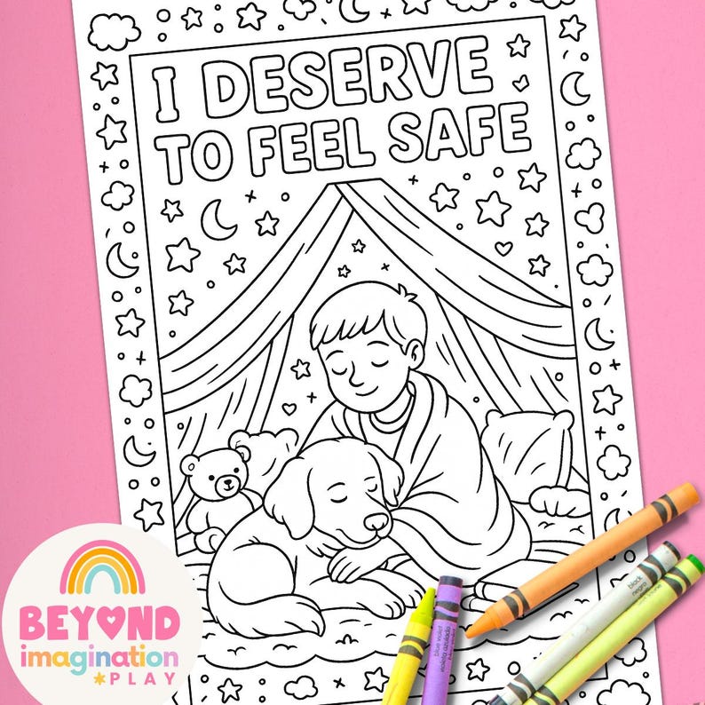Mental Health Coloring Pages for Toddlers | Color Sheets for Kids ...