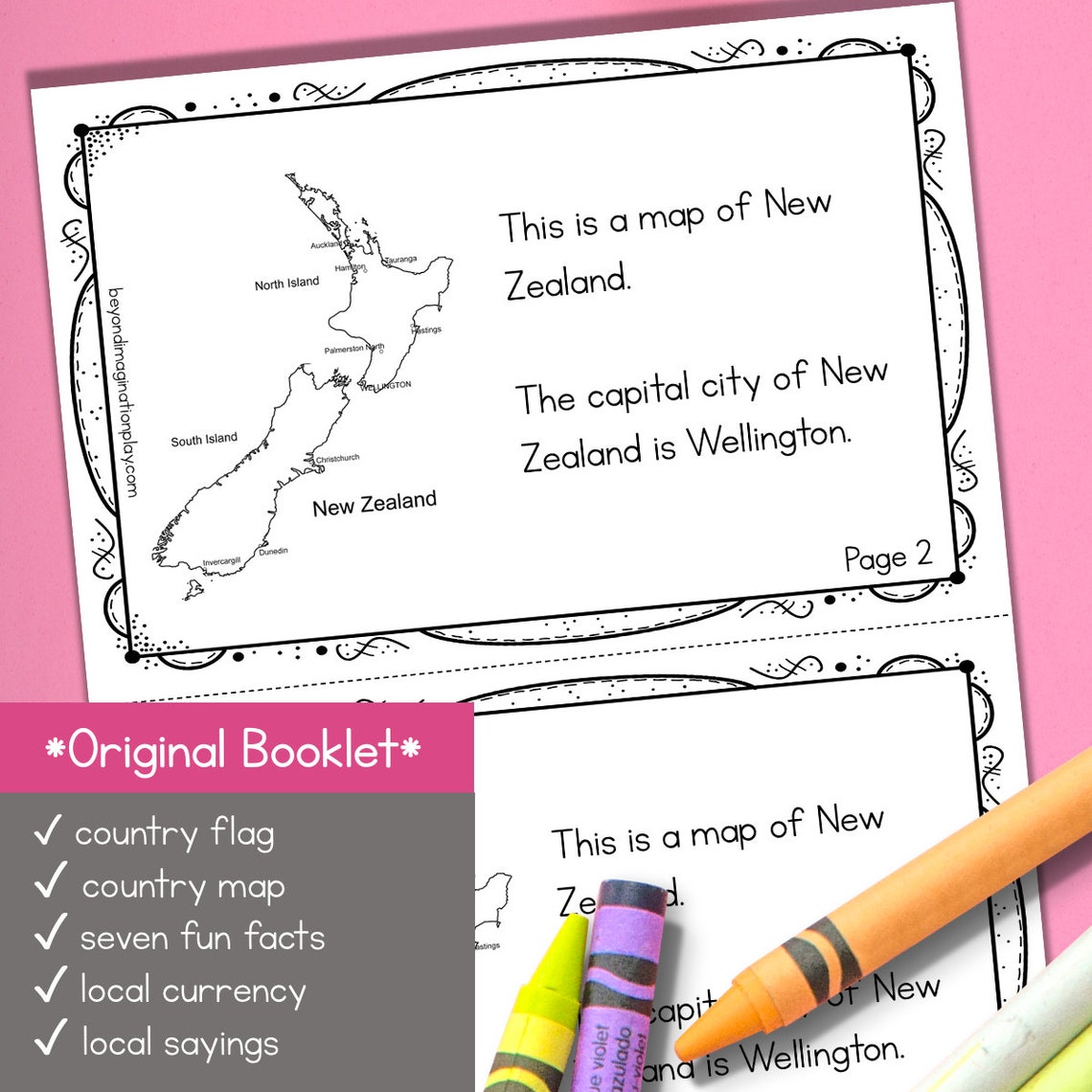 ORIGINAL New Zealand Country Study | Instant Digital Download ...