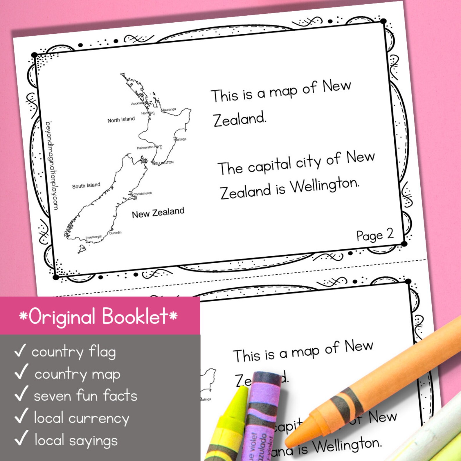 ORIGINAL New Zealand Country Study | Instant Digital Download ...