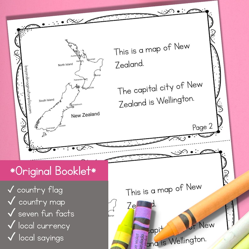 ORIGINAL New Zealand Country Study | Instant Digital Download ...