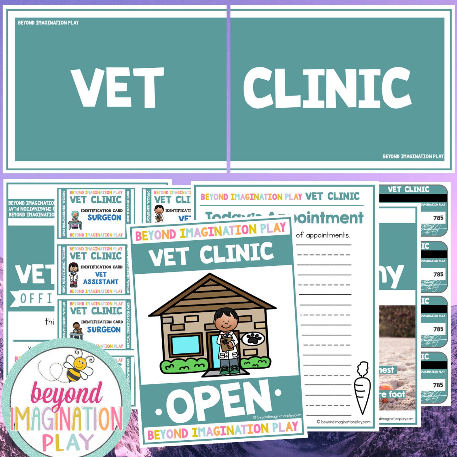 Vet Clinic Pretend Play Printables | Role Play Fun (digital Download ...