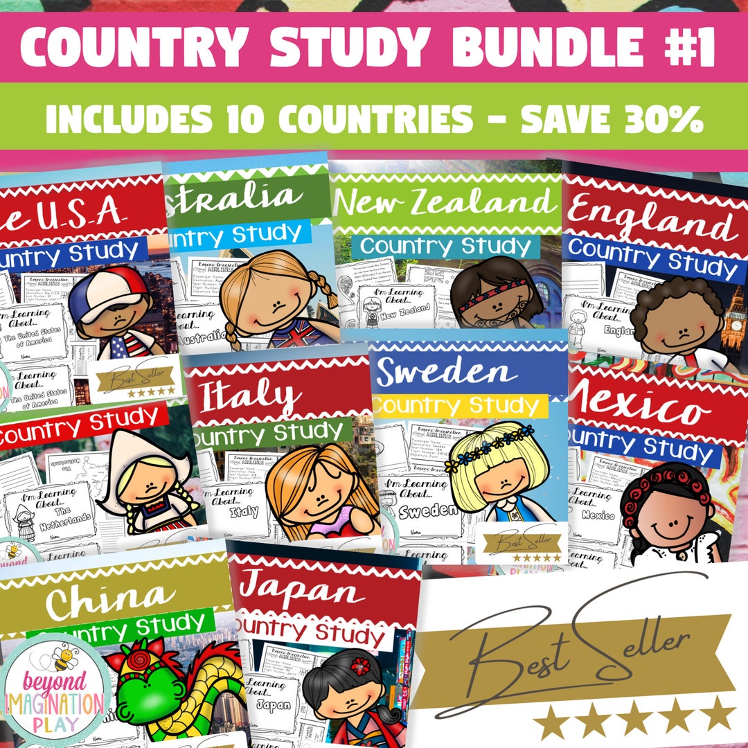 DELUXE Bundle #1 10 Epic Country Studies / Save 30%+! *BEST SELLER ...