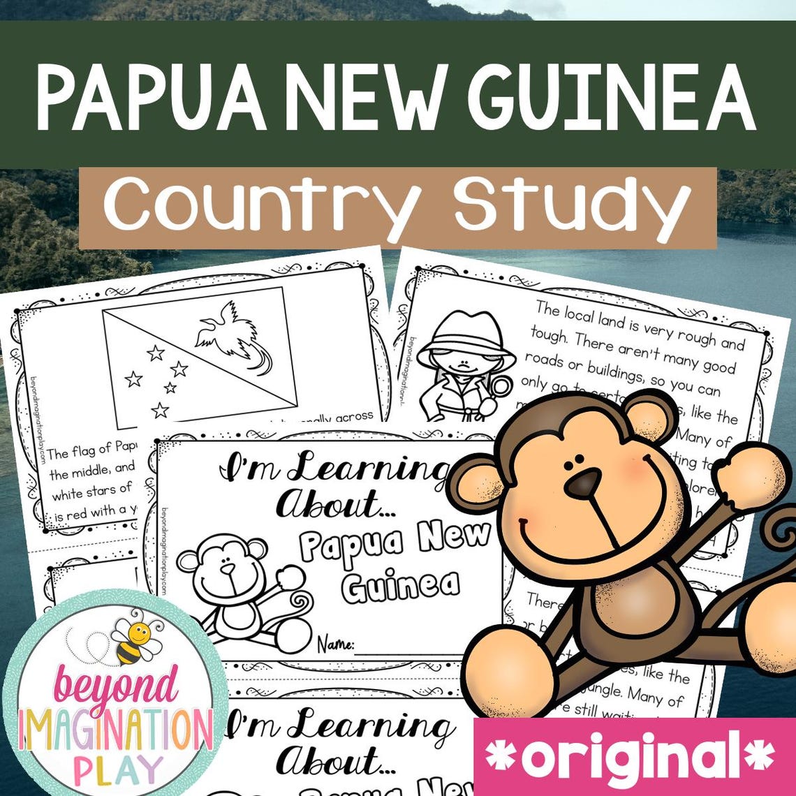 Papua New Guinea Country Study Worksheets | Printable Geography Fun ...