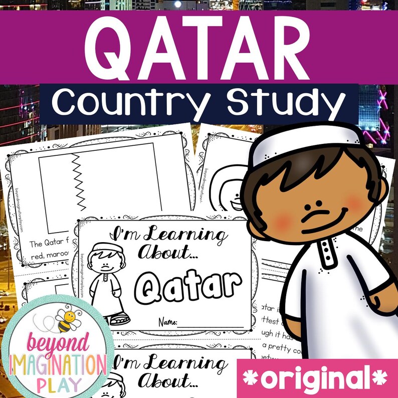 Qatar Country Study Worksheets | Printable Geography Fun Activities for ...