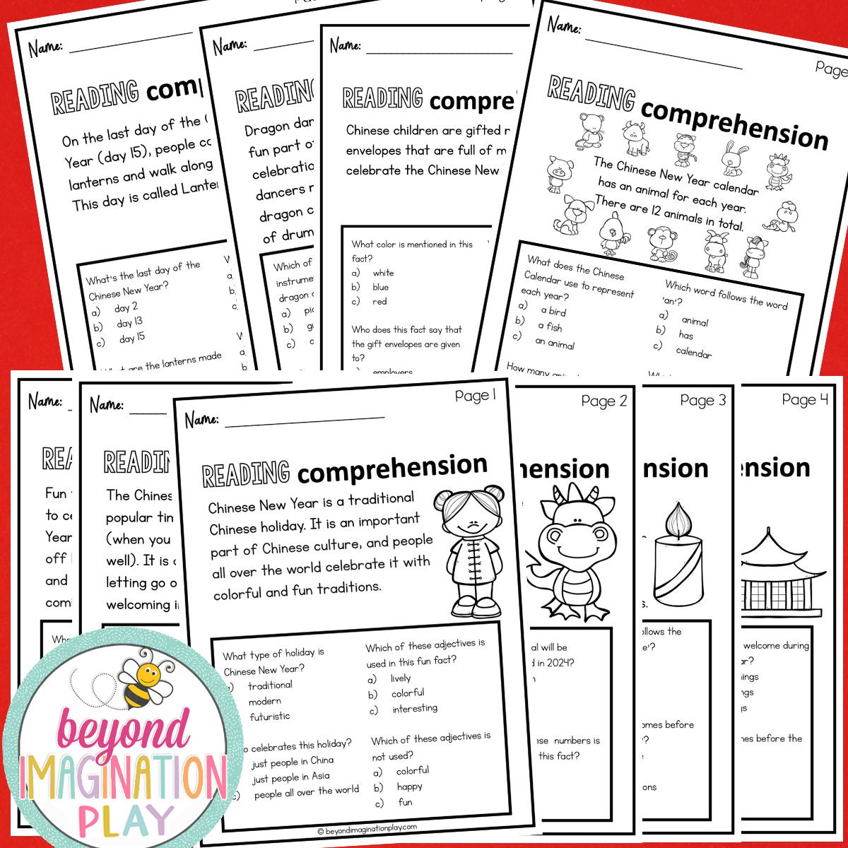 Chinese New Year 2024 Year of the Dragon BEST SELLER Comprehension ...