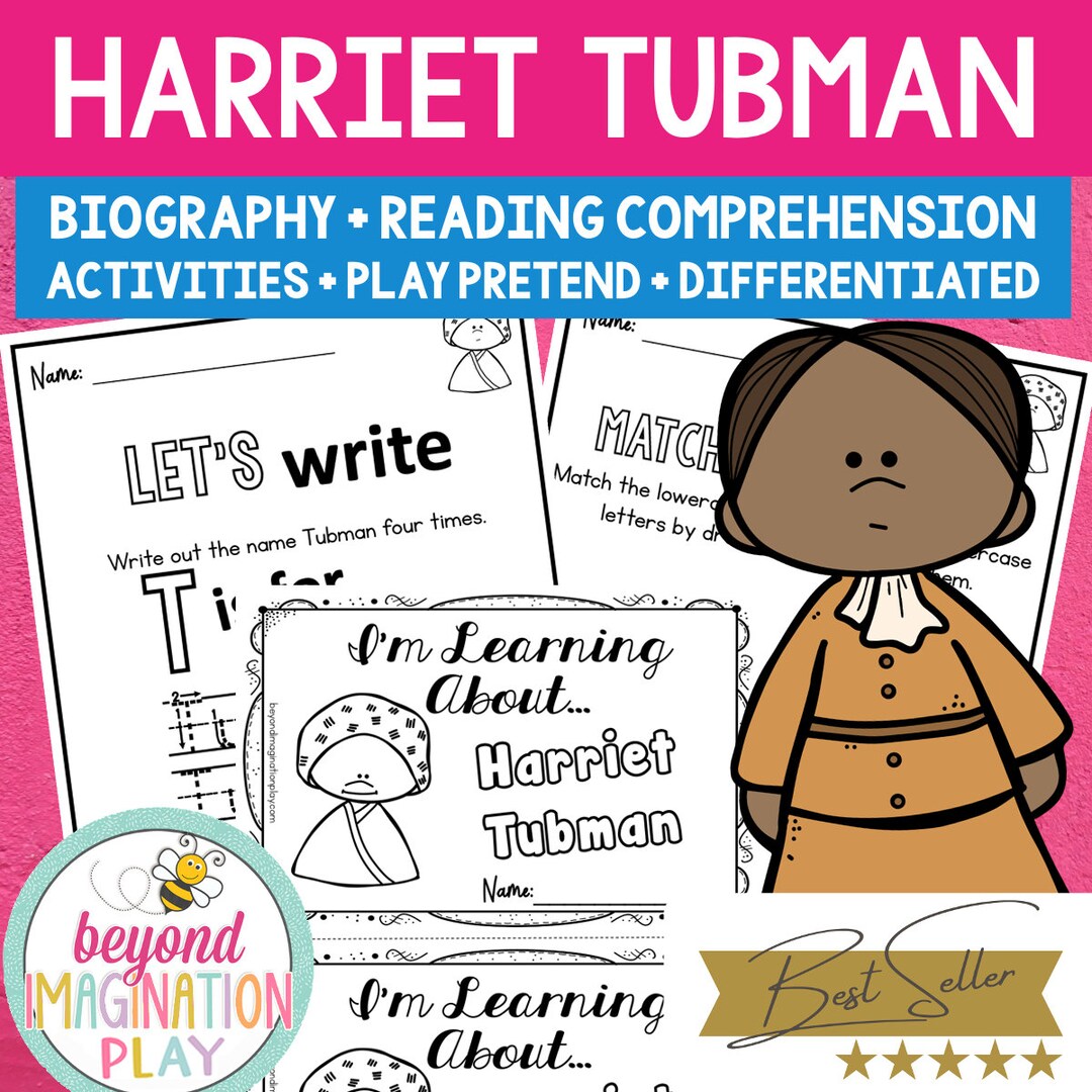 Harriet Tubman Biography BEST SELLER Reading Comprehension. Sheets Fun ...