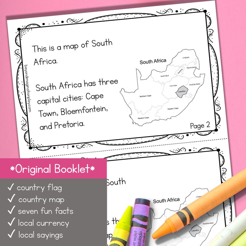 South Africa Country Study *BEST SELLER* Comprehension, Activities Play ...