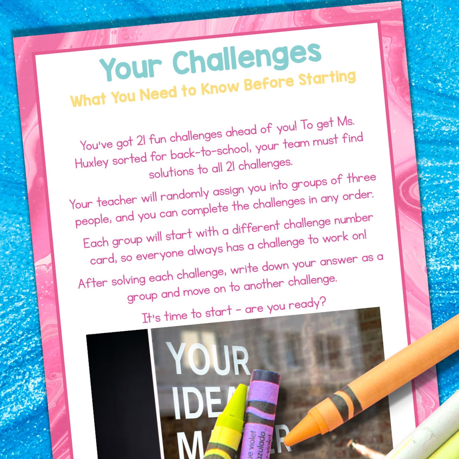 Beginning of the Year Activities for Middle School | First Day Fun ...