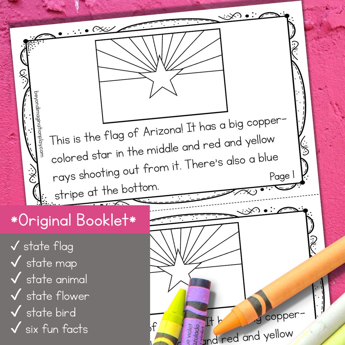 50 States Project | Arizona Facts Activities Worksheets Reading ...