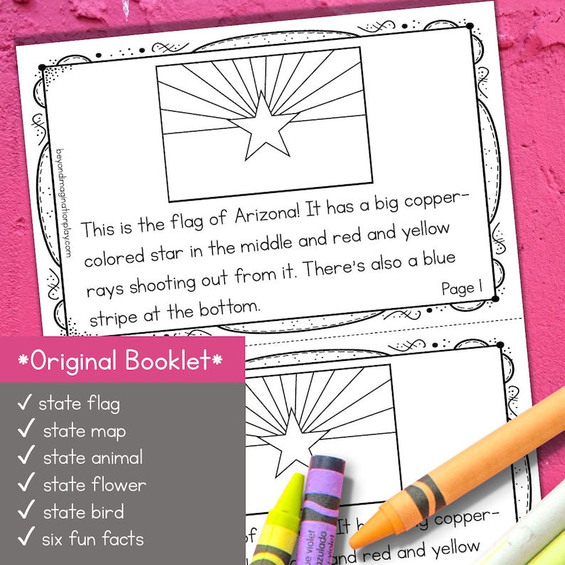 50 States Project | Arizona Facts Activities Worksheets Reading ...
