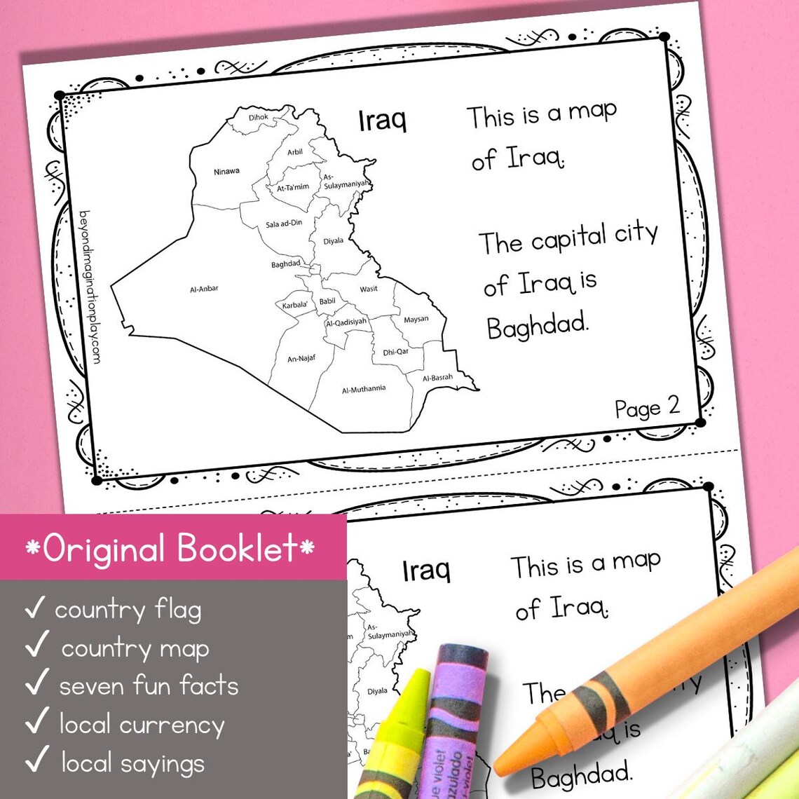 ORIGINAL Iraq Country Study | Instant Digital Download | Printable ...