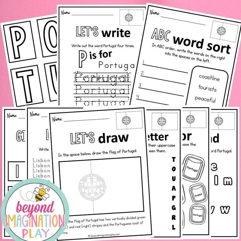 Portugal Country Study | Instant Digital Download | Printable Activity ...