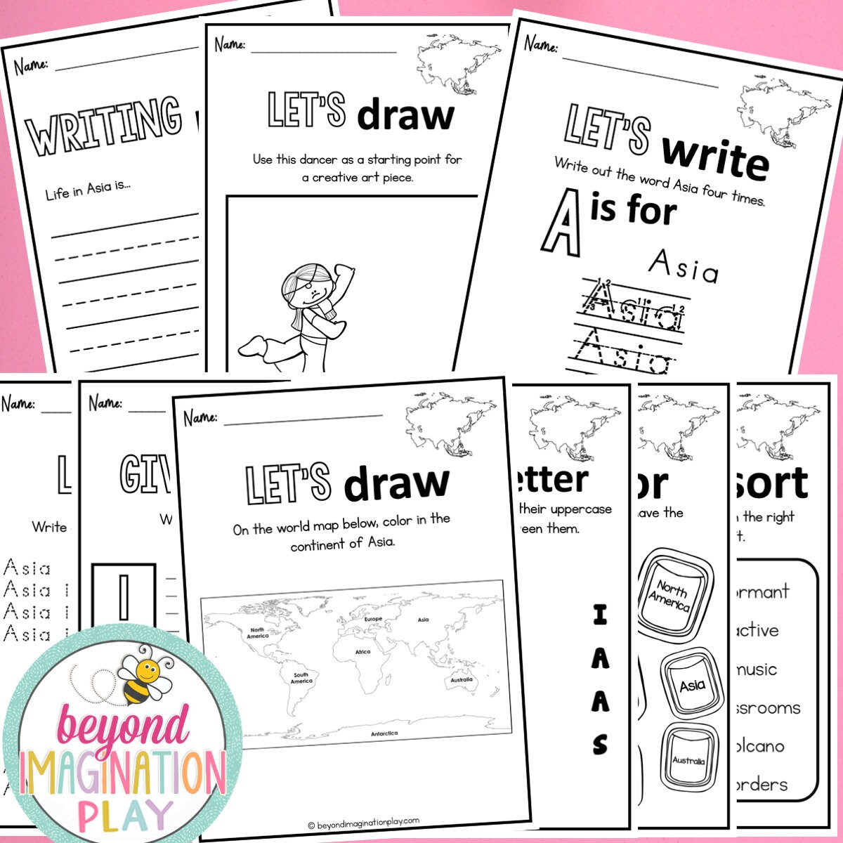 Value Bundle Asia Continent Study Instant Digital Download Printable ...