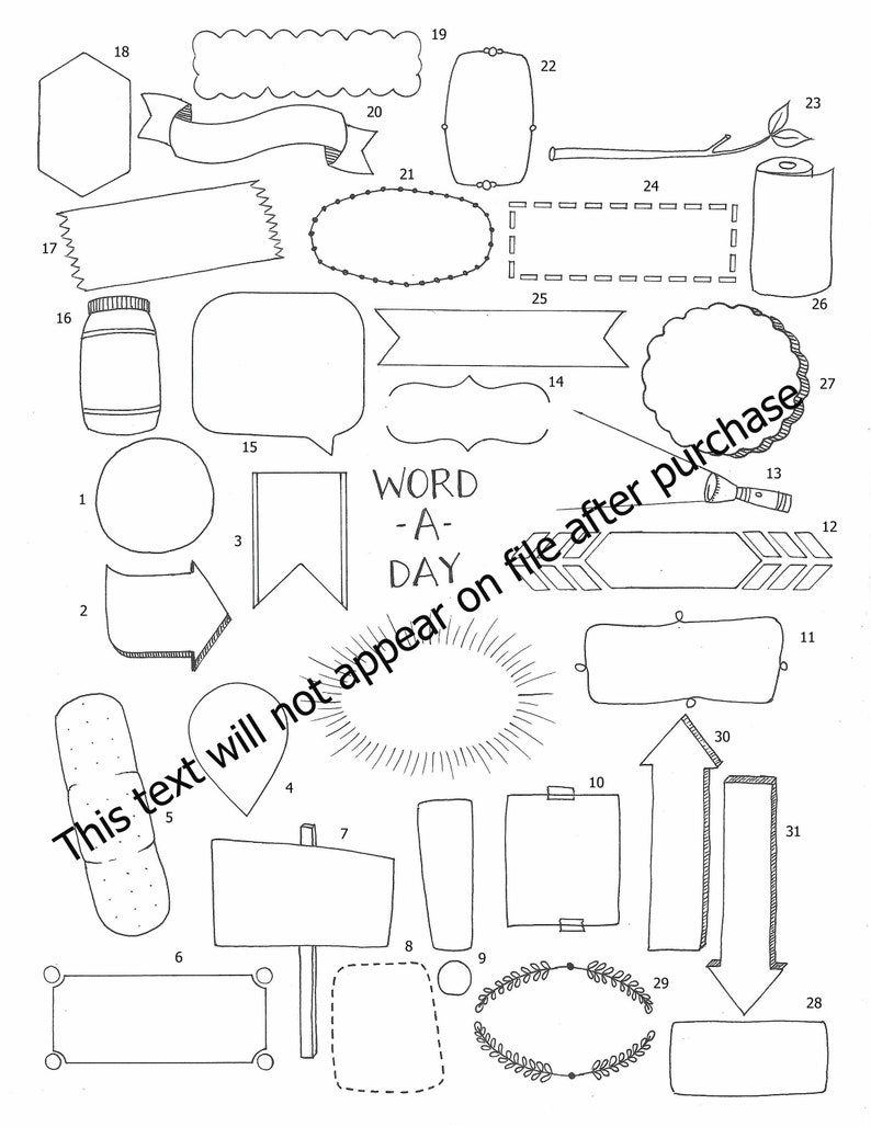 Word A Day Habit Tracker/ Motivator for Your Bullet Journal - Etsy