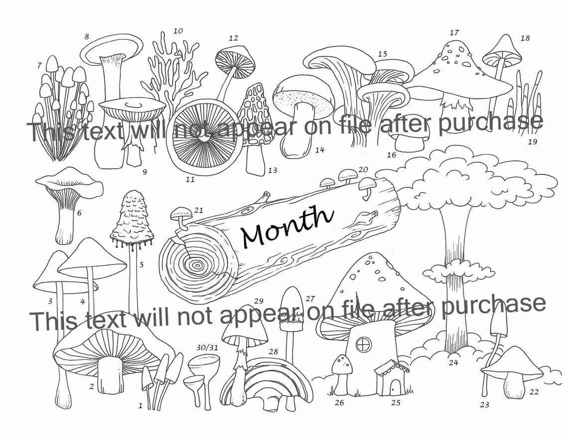 Mushroom Themed Habit Tracker/ Motivator for Your Bullet Journal - Etsy
