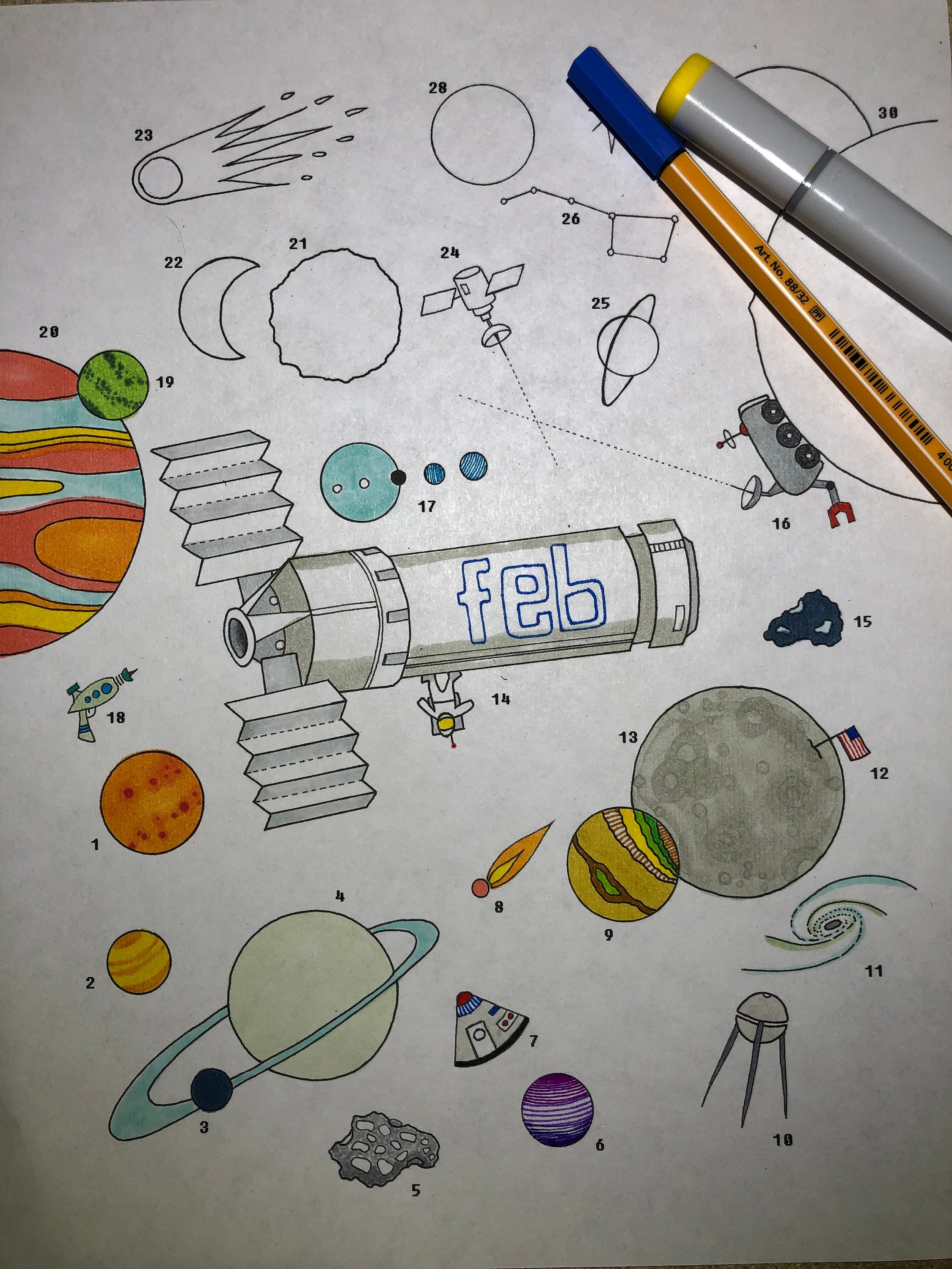 Space Themed Habit Tracker/ Motivator for Your Bullet Journal - Etsy