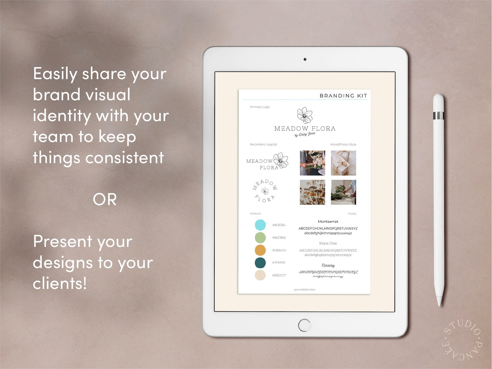 Easy Brand Kit Template | Mini Brand Board Template | Premade Simple ...