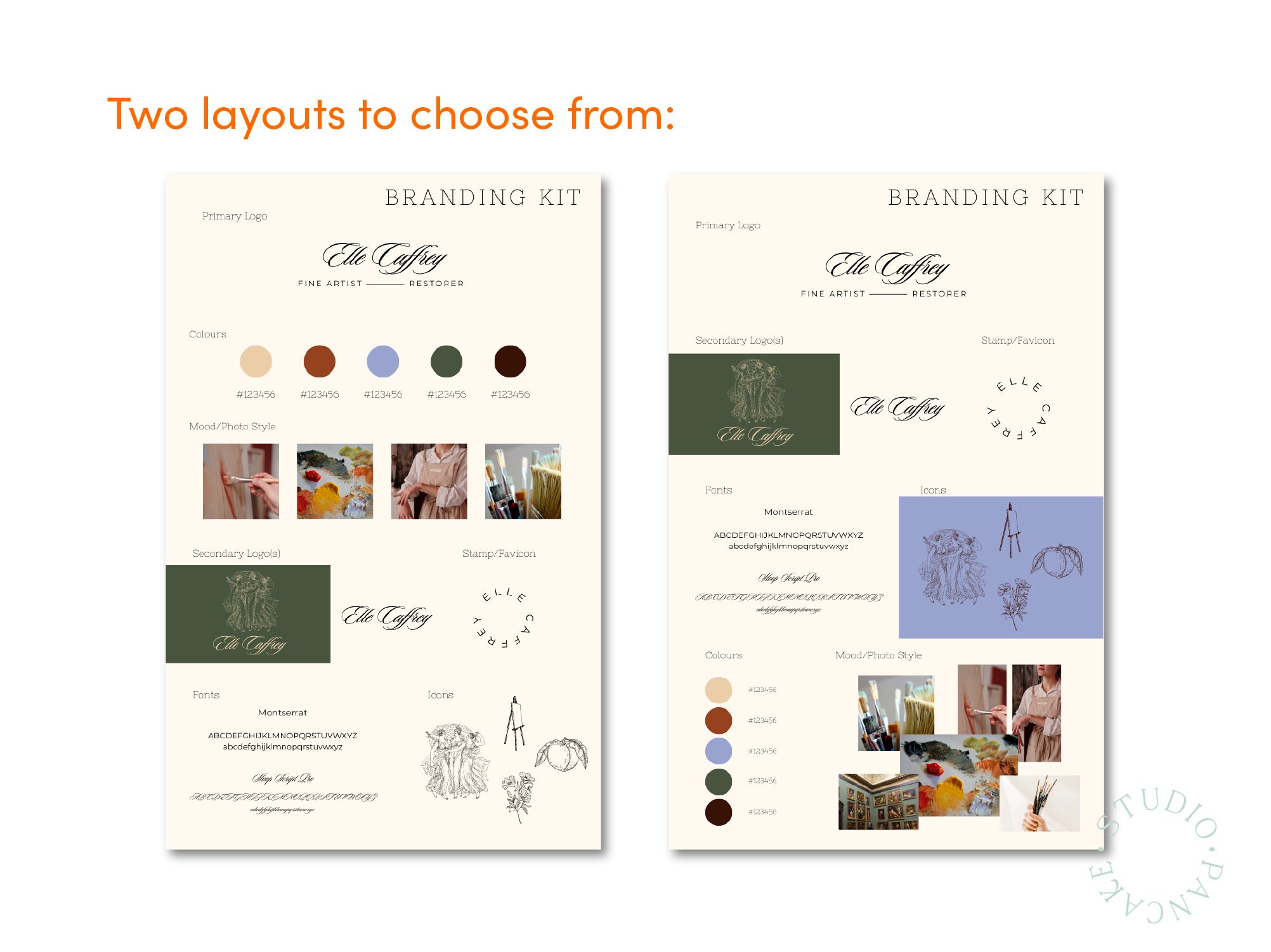 Easy Brand Kit Template | Brand Board Template | Premade Branding Kit 2 ...