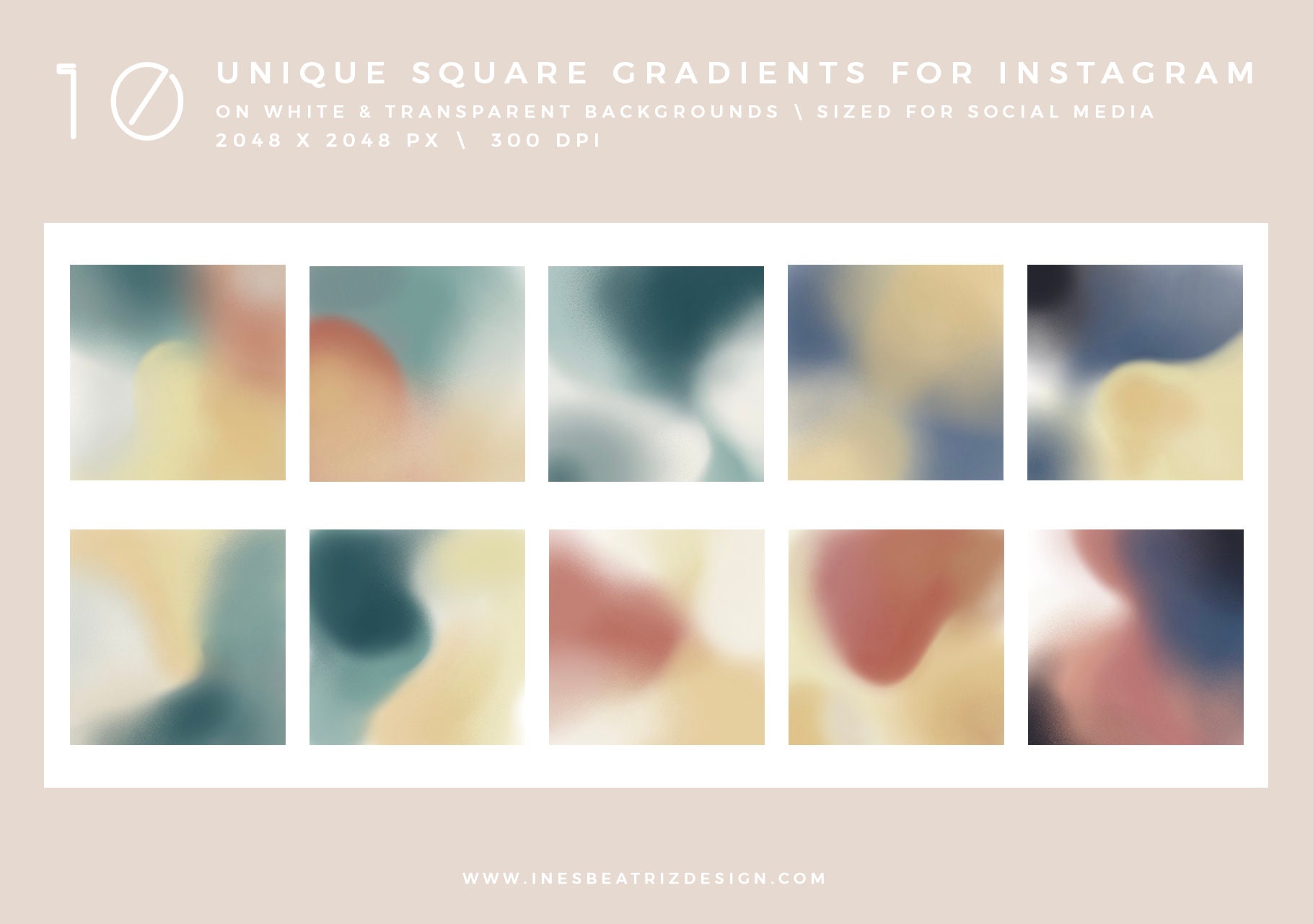 Muted Gradients Texture Collection | Soft Color, Minimal, Boho ...