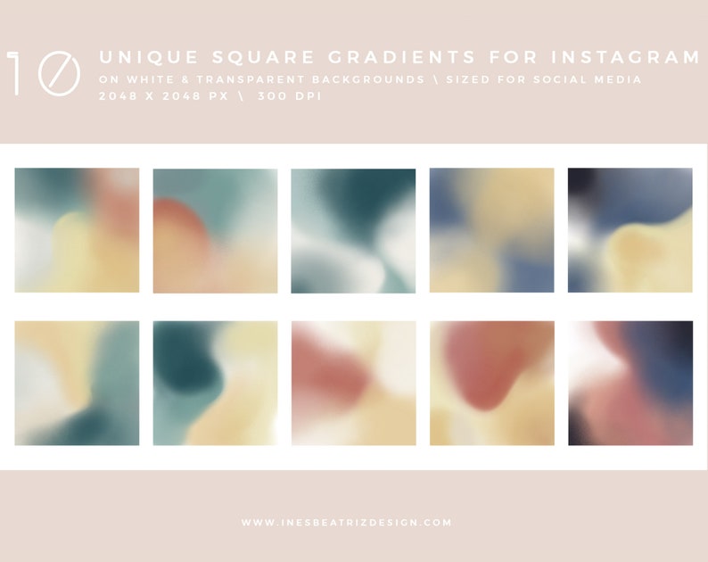 Muted Gradients Instagram Post Templates | Soft Colors, Minimal, Boho ...