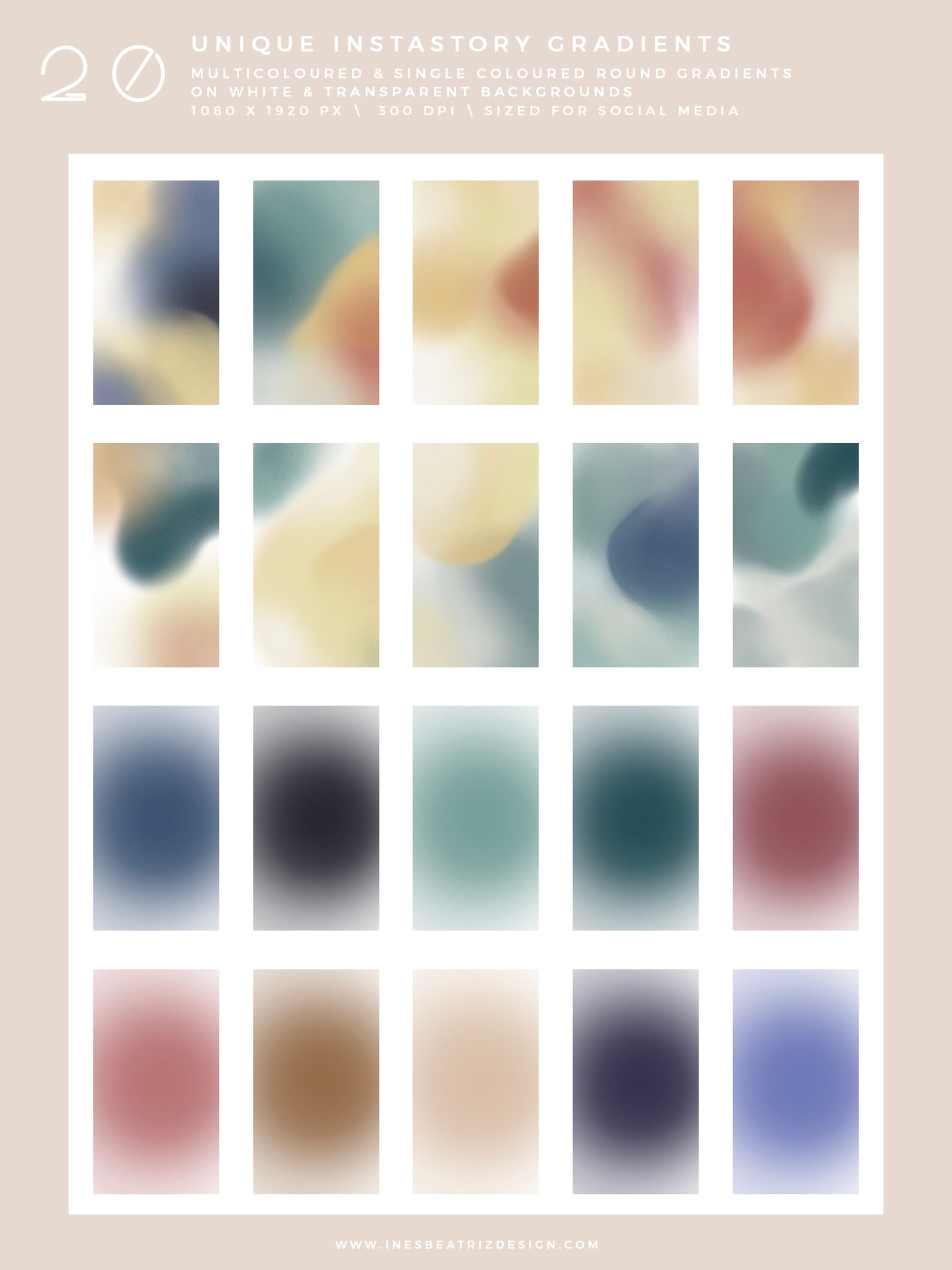 Muted Gradients Texture Collection | Soft Color, Minimal, Boho ...