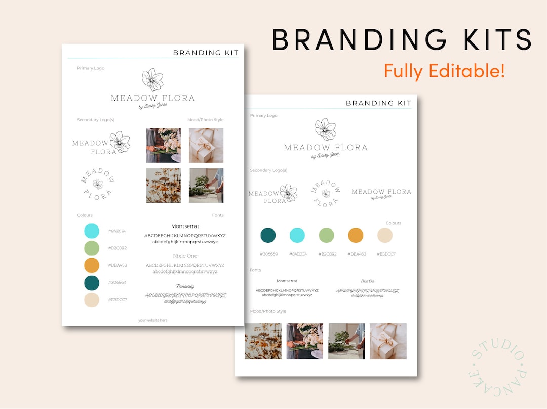 Easy Brand Kit Template | Mini Brand Board Template | Premade Simple ...