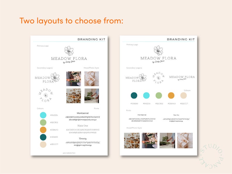 Easy Brand Kit Template | Mini Brand Board Template | Premade Simple ...