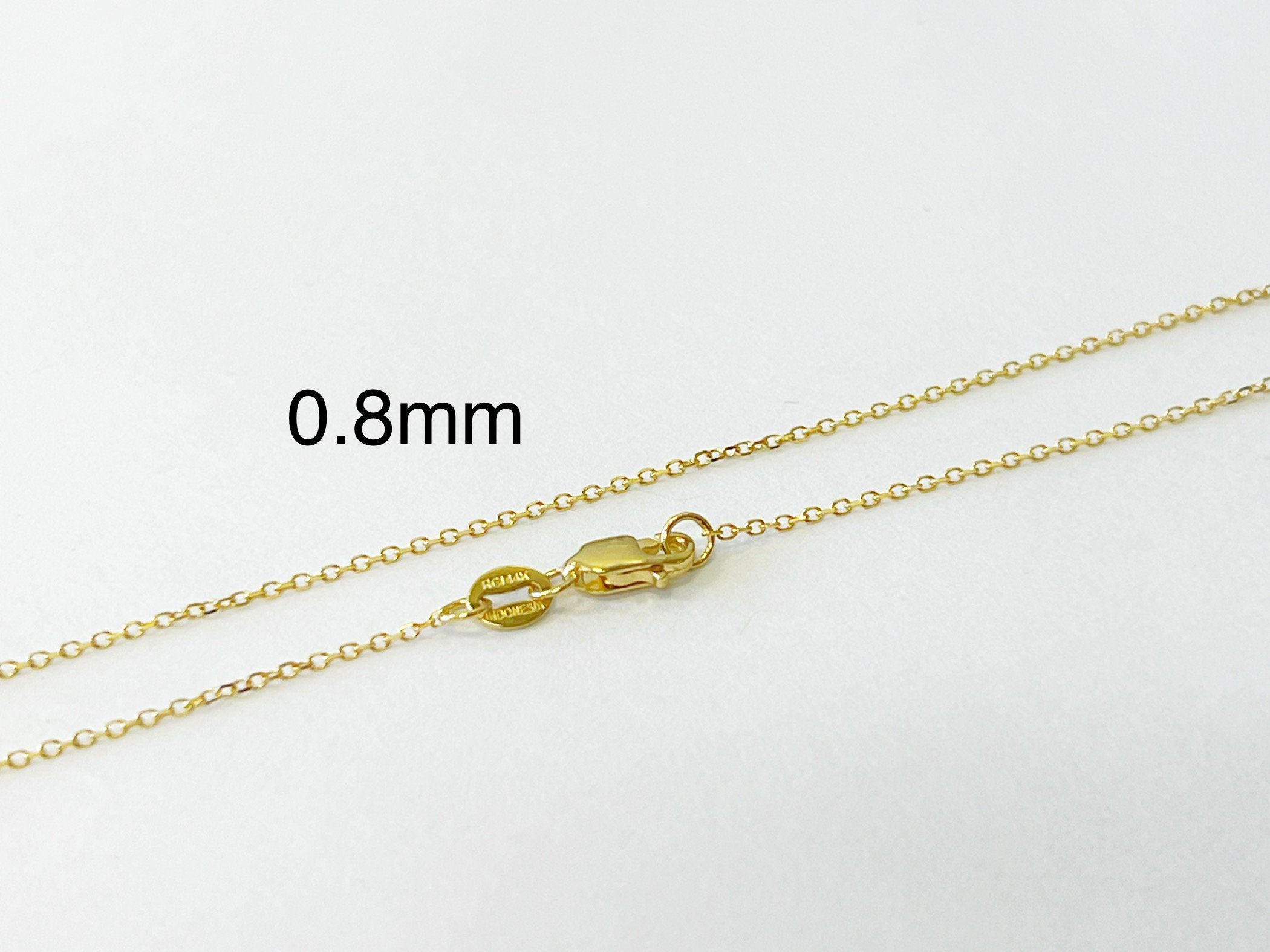 Cable Chain 14k Solid Yellow Gold 16 18 20 - Etsy