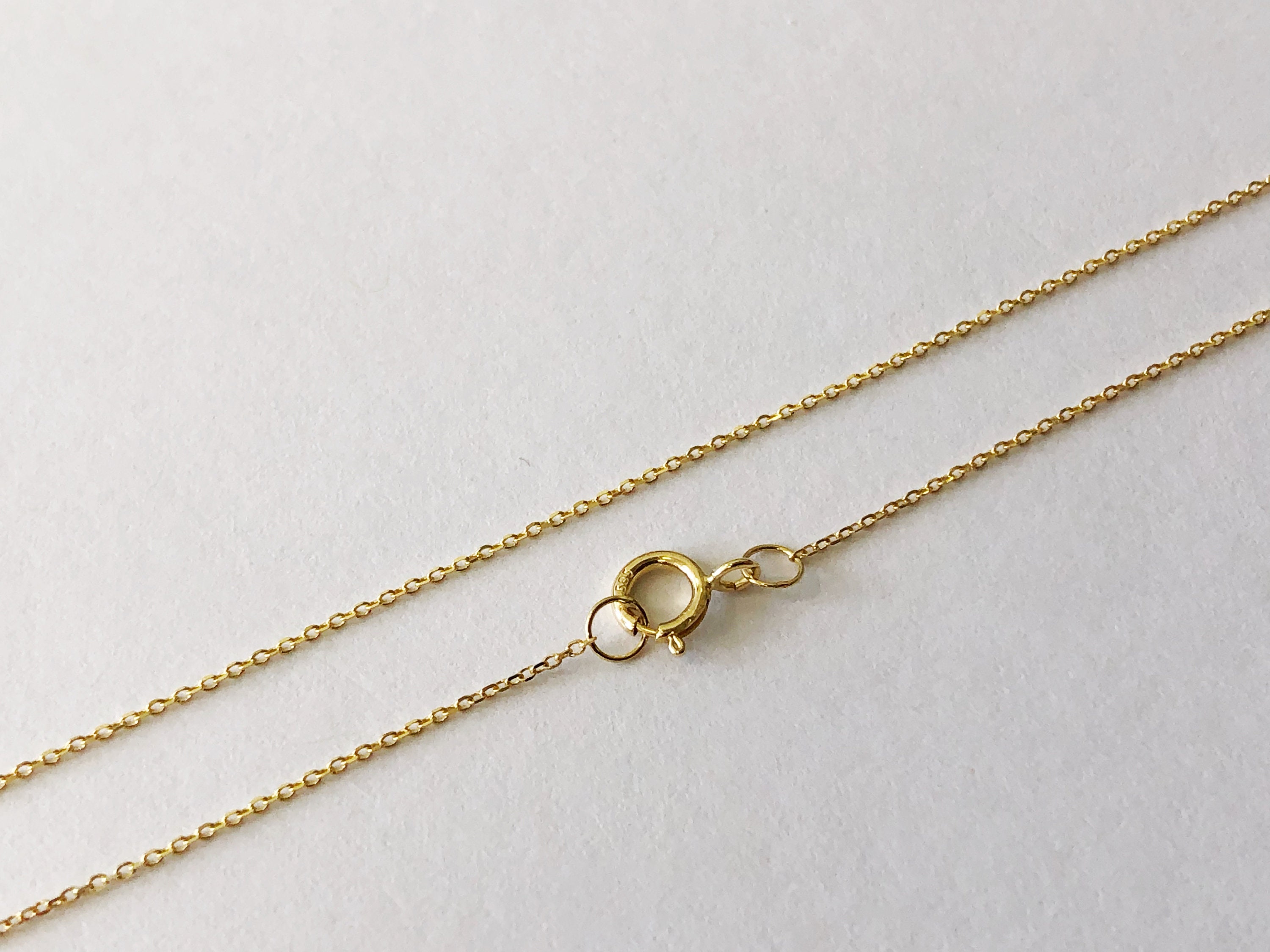 Cable Chain 14k Solid Yellow Gold 16 18 20 - Etsy