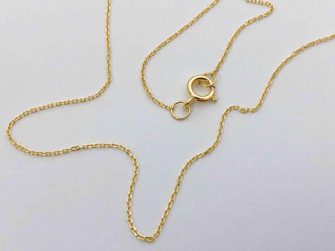 Cable Chain 14k Solid Yellow Gold 16 18 20 - Etsy