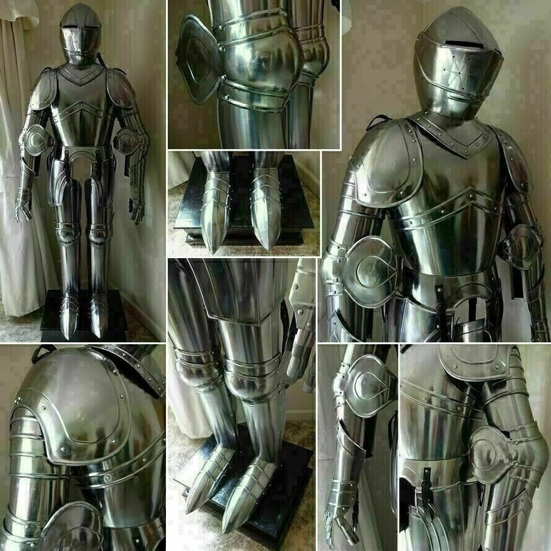 Full Size 6 Feet Knights Templar Suit of Armour Medieval Roman Armor ...