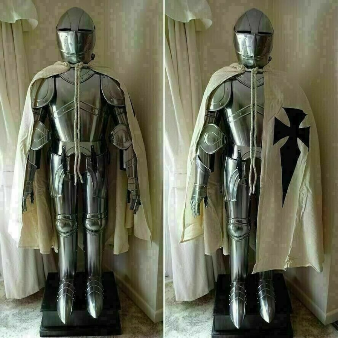 Full Size 6 Feet Knights Templar Suit of Armour Medieval Roman Armor ...