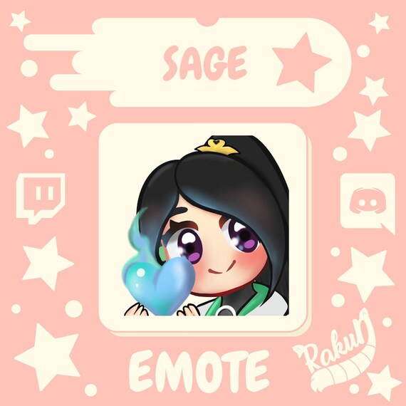 Sage Twitch Emote Anime Valorant Heal Sage - Etsy