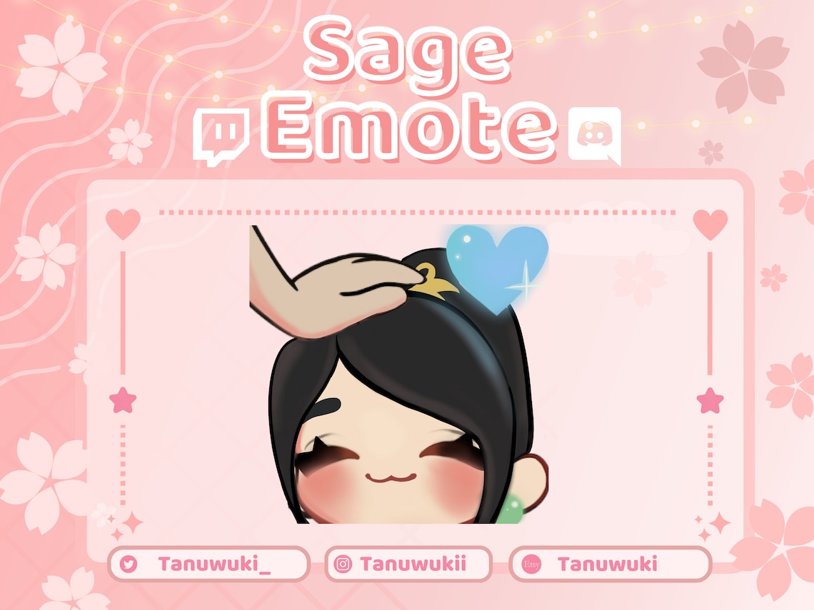 Sage Twitch Emote Anime Valorant Heal Sage Pat - Etsy