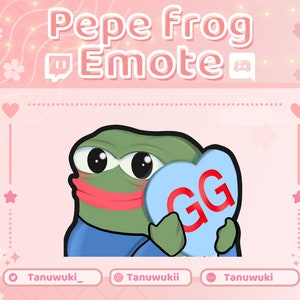 Pepe Frog Emote Meme Heaert Twitch Gg Ez - Etsy