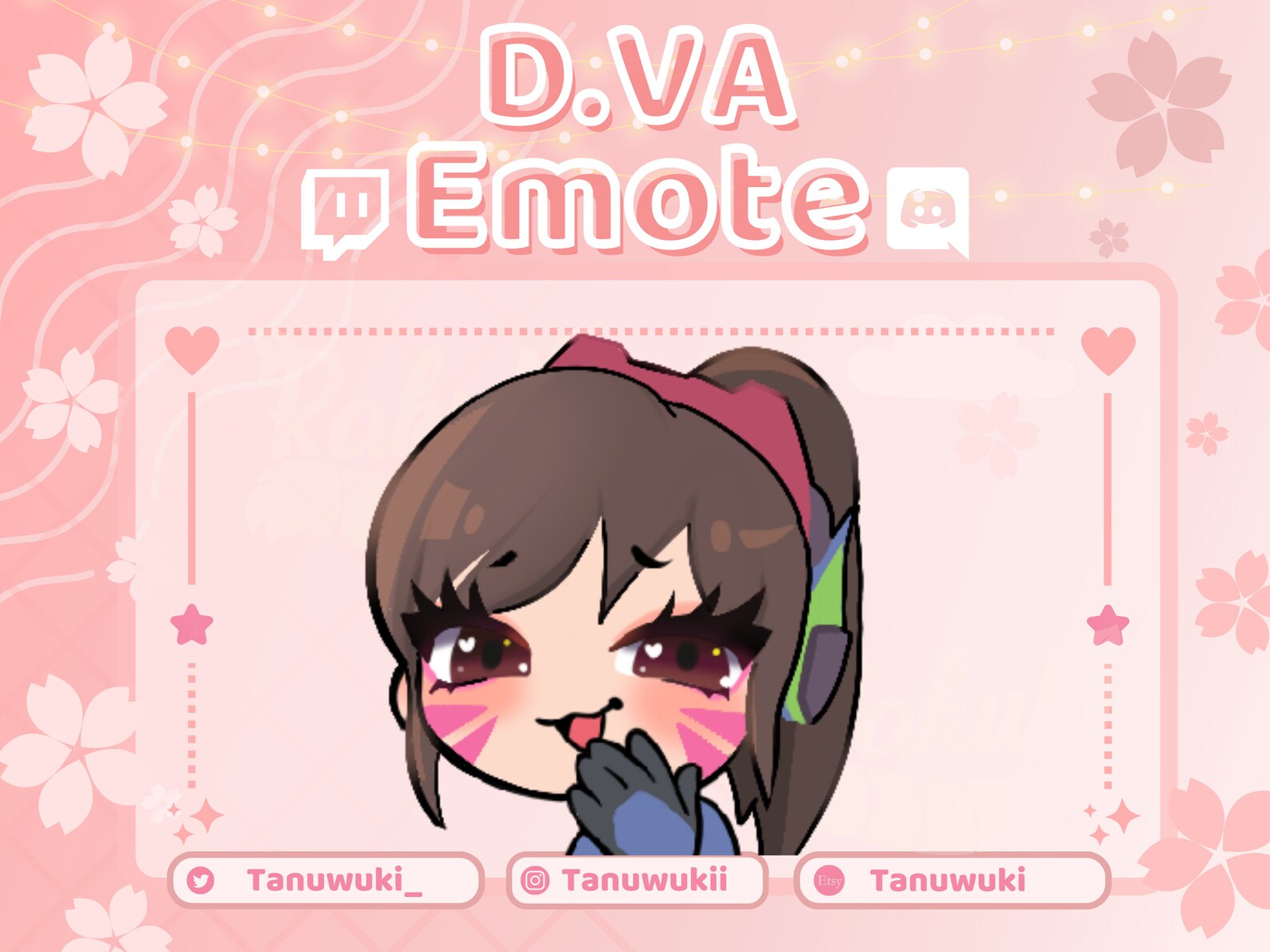 Dva Overwatch 2 Emote/ Twitch Emotes / Emoji /discord / Youtube /emote ...