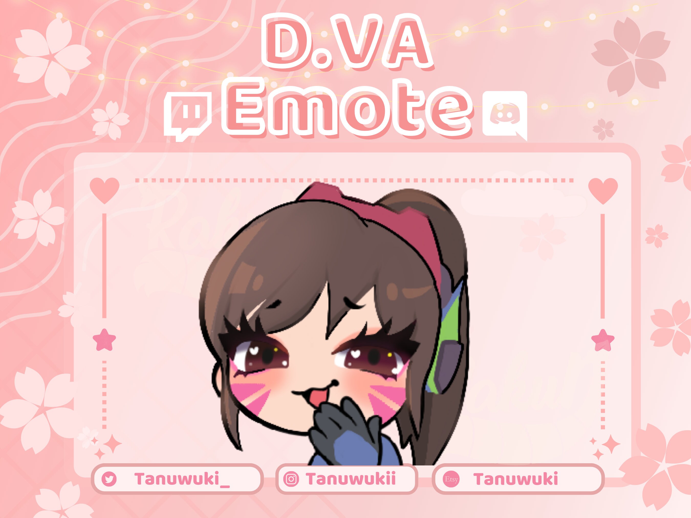 Dva Overwatch 2 Emote/ Twitch Emotes / Emoji /discord / Youtube /emote ...