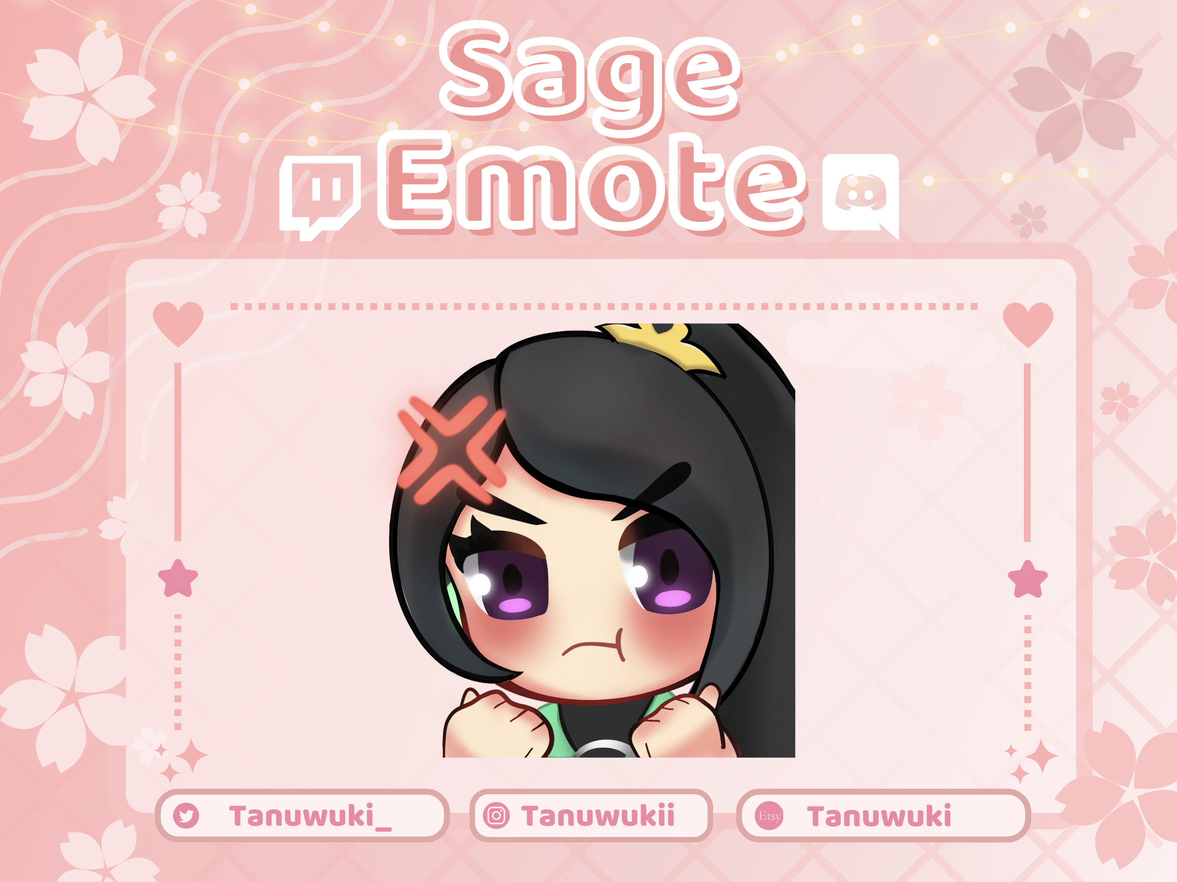 Sage Twitch Emote - Anime Valorant Mad Angry Kawaii - Etsy Australia
