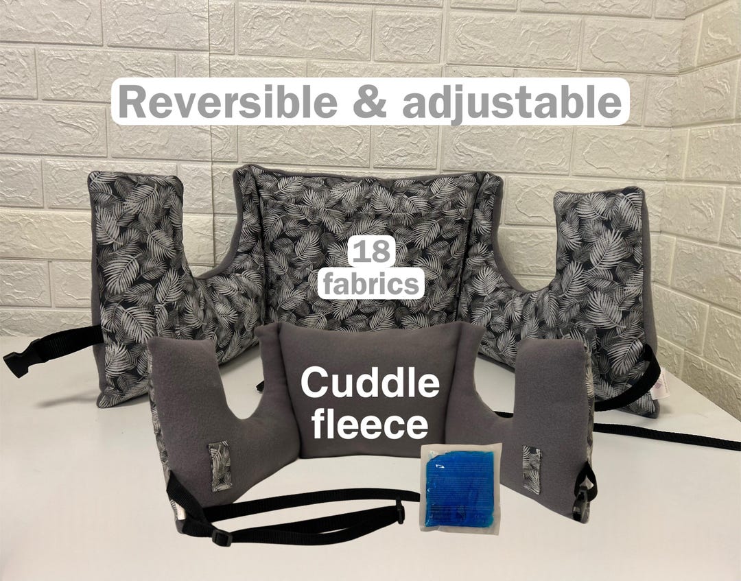 Adjustable & Reversible Post-op Recovery Pillow +straps Top Surgery ...