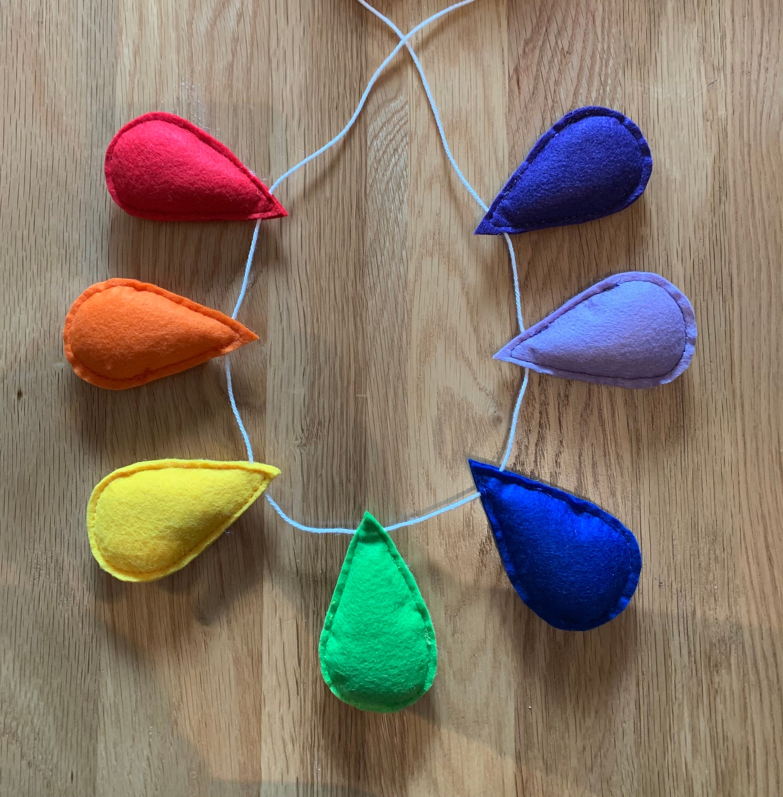 Rainbow Teardrop Garland. Raindrop Banner. Nursery Decor. | Etsy