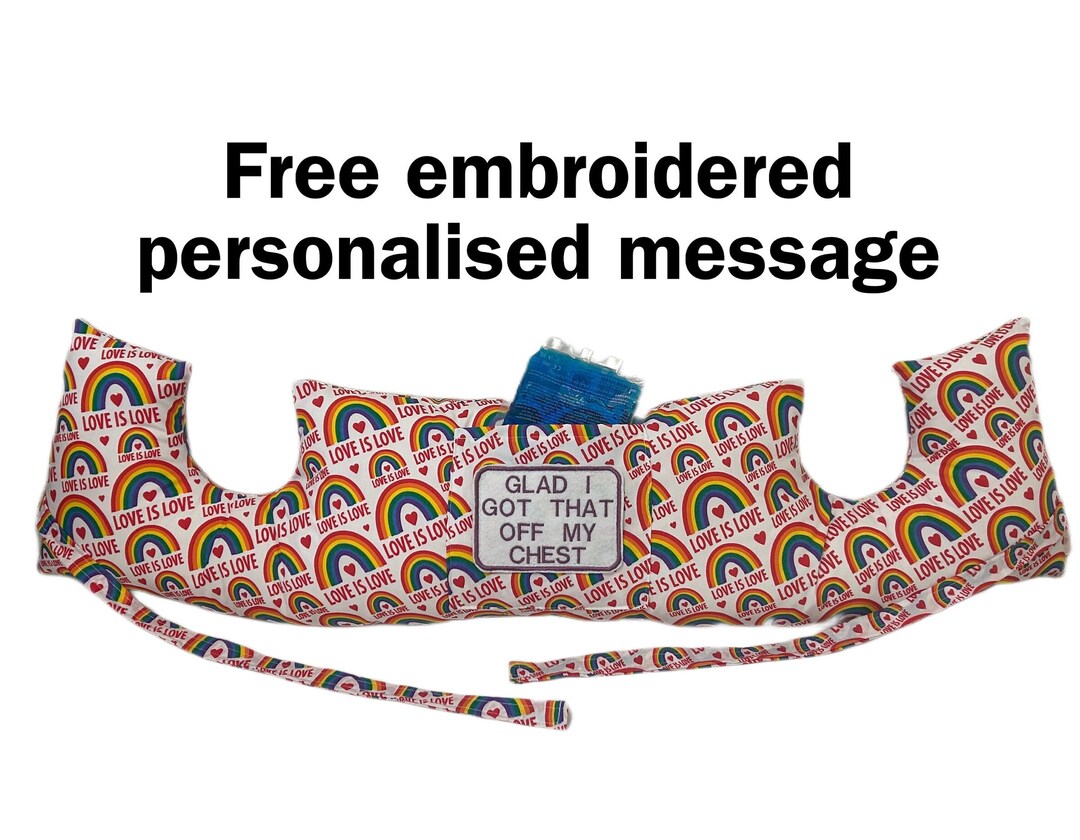 Rainbow Top Surgery Pillow Double Mastectomy Trans Pillow Transgender ...