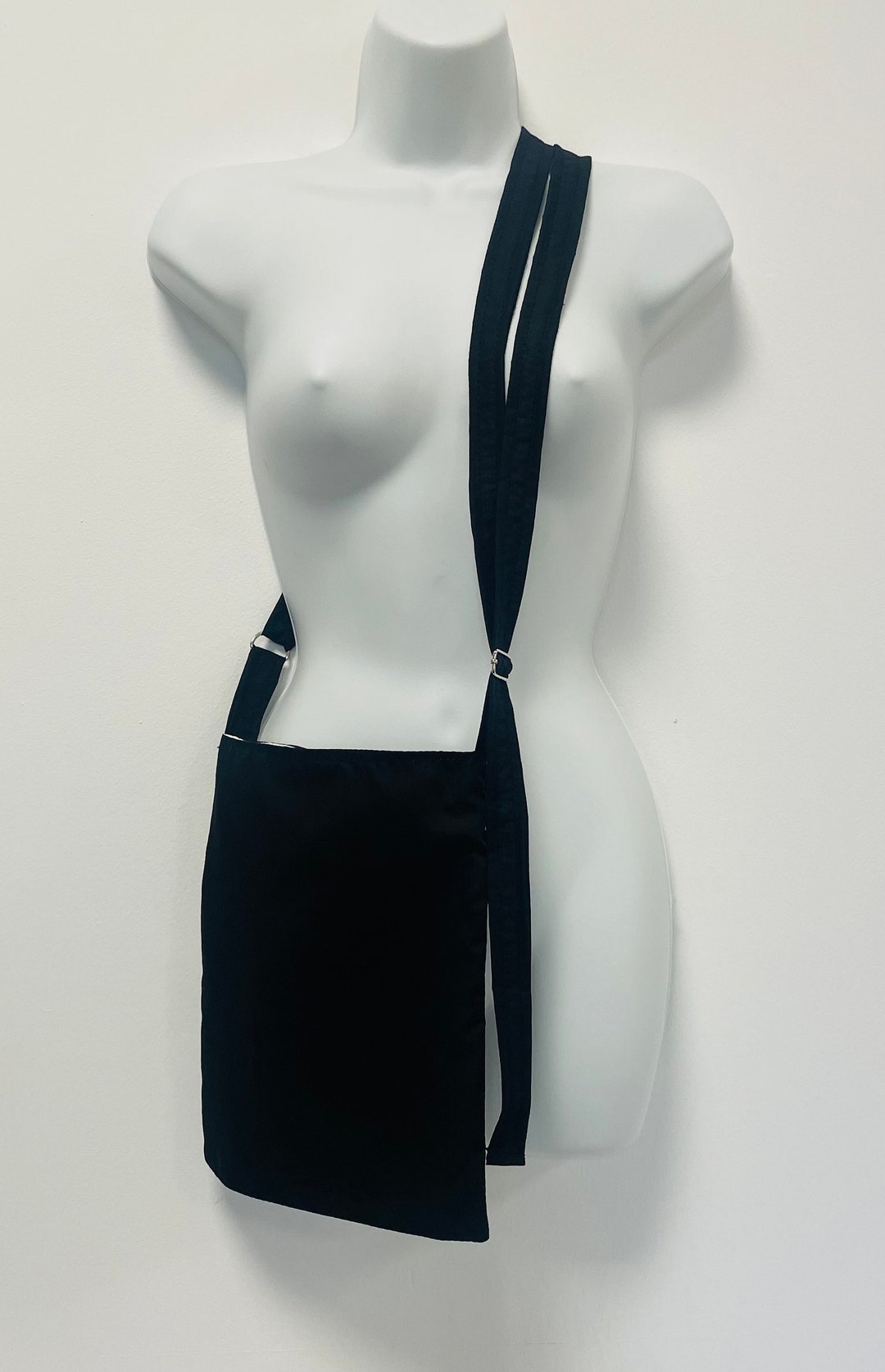 Adjustable Black Lined Drain Bag Mastectomy Gift Optional Closure Bag ...