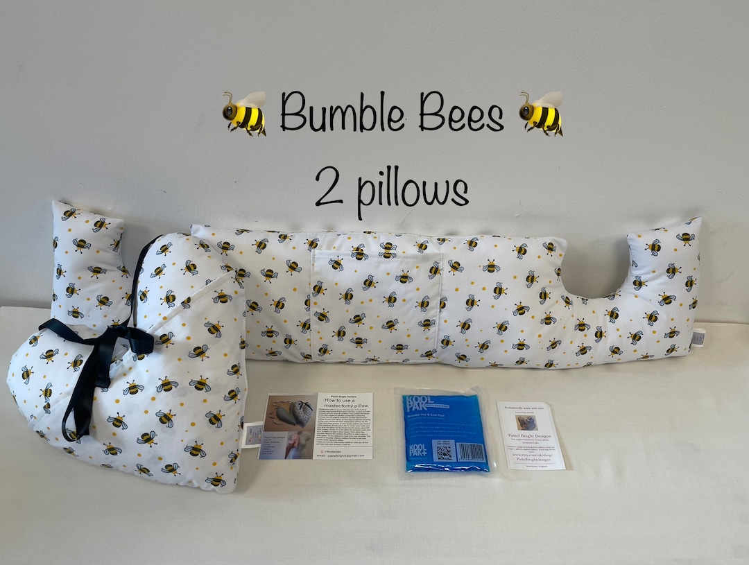 Set of 2 Pillows Bumblebees* Mastectomy Pillow Breast Cancer Top ...