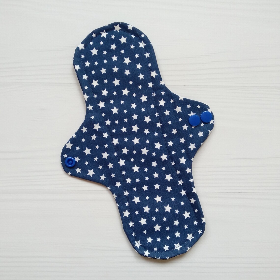 Blue menstrual cloth pads with stars. Reusable sanitary | Etsy