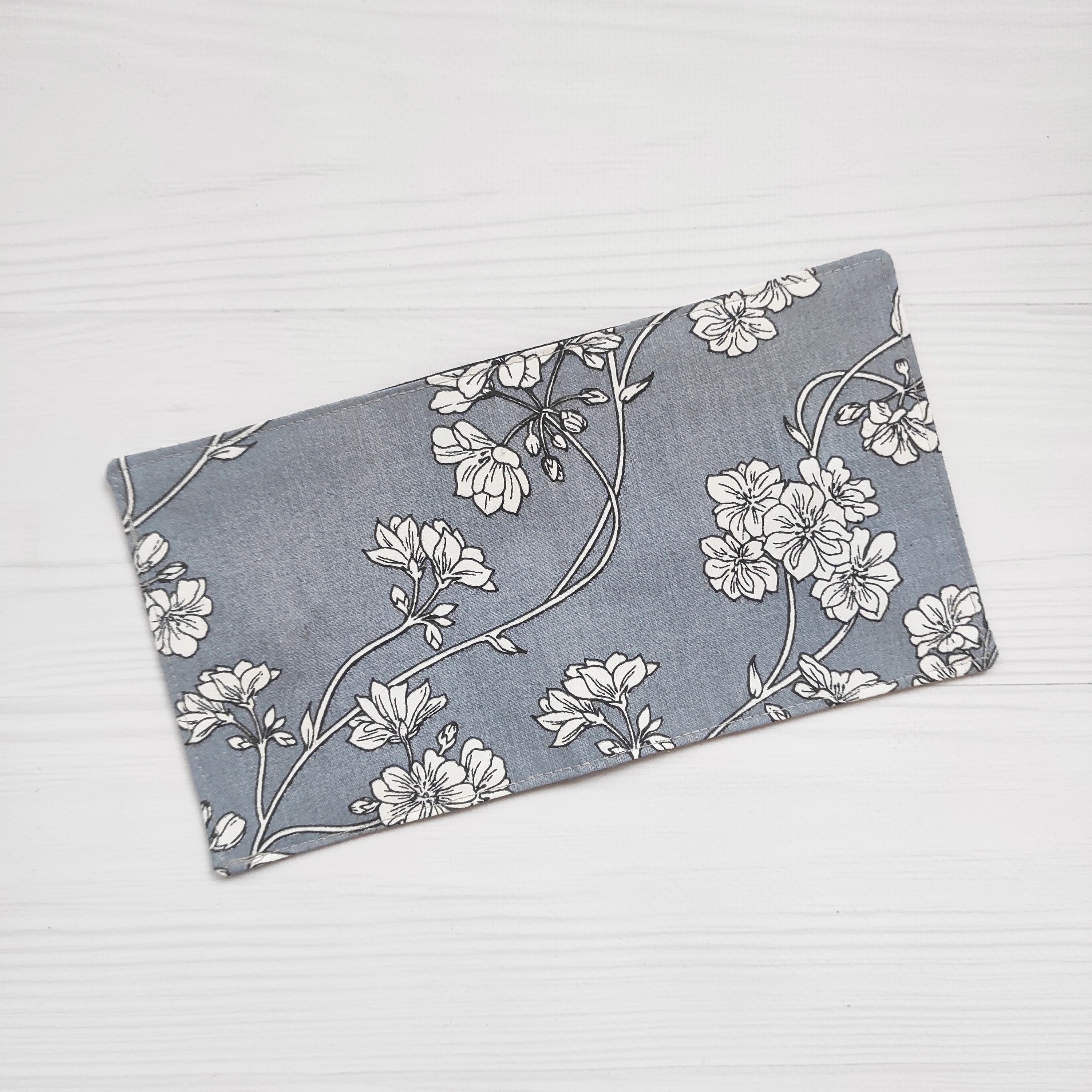 Cotton Organizer for Panty Liners. Gray Pad Storage Bag With Flowers ...