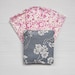 Cotton Organizer for Panty Liners. Gray Pad Storage Bag With Flowers ...