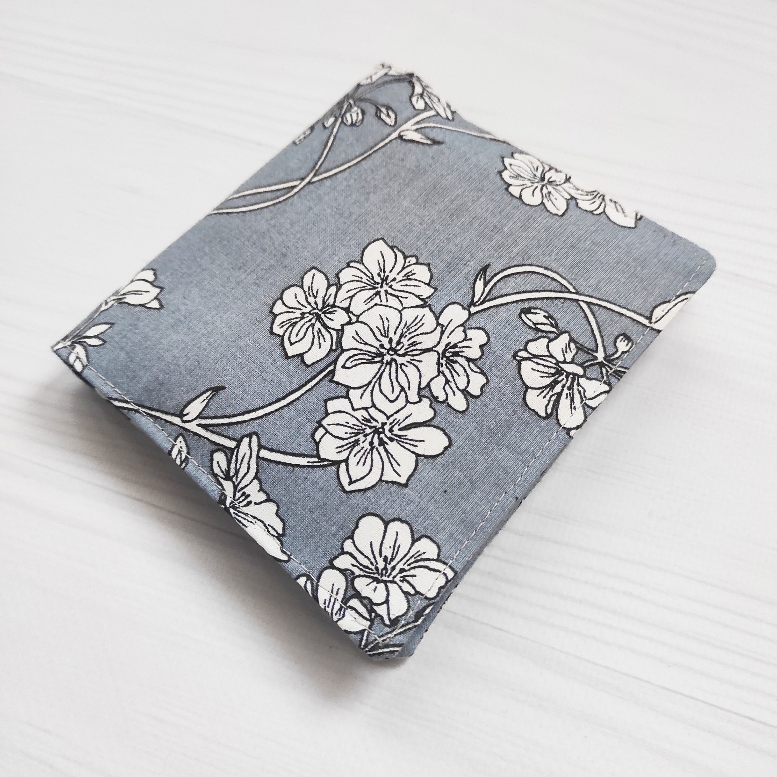 Cotton Organizer for Panty Liners. Gray Pad Storage Bag With Flowers ...