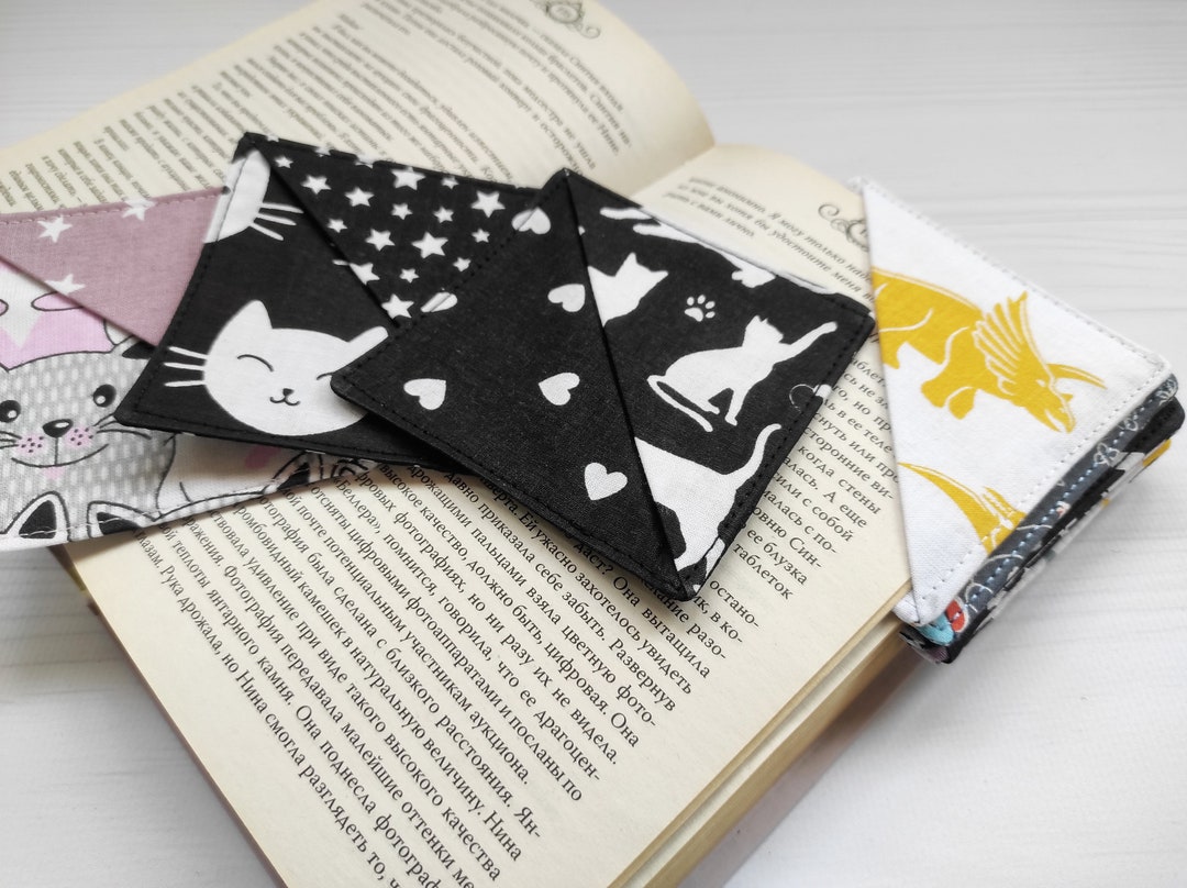 Animal Corner Bookmark: Cotton Fabric Page Marker - Etsy