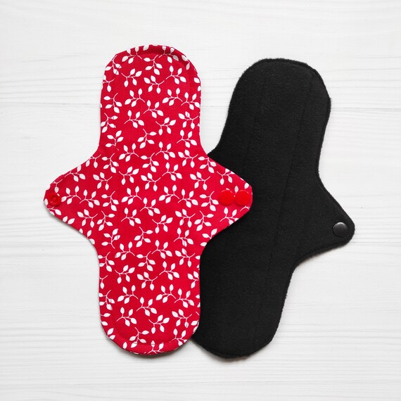 Red Cloth Pads. Reusable Cotton Menstrual Pads. Organic - Etsy