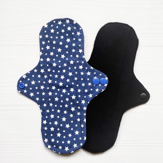 Blue Menstrual Cloth Pads With Stars. Reusable Sanitary | Etsy